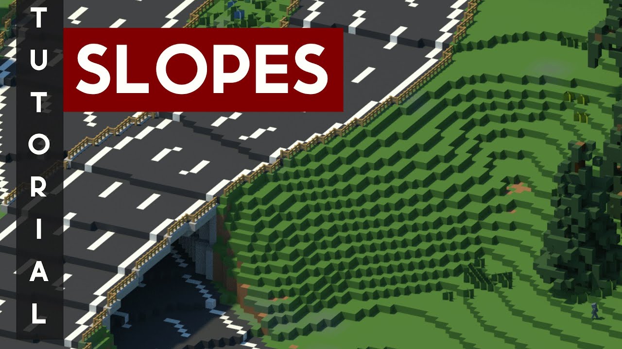 Minecraft | How to make terrain slopes fast - YouTube