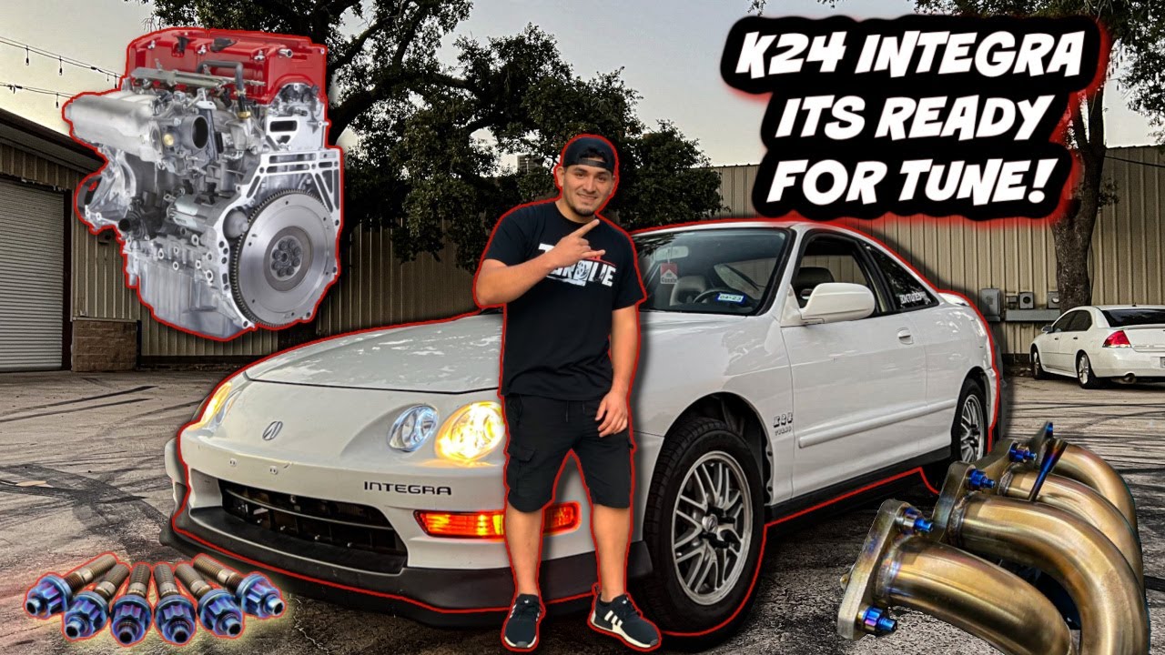 INSTALLING JR'S 4-2-1 RACING HEADERS ON K24 SWAP INTEGRA! - YouTube