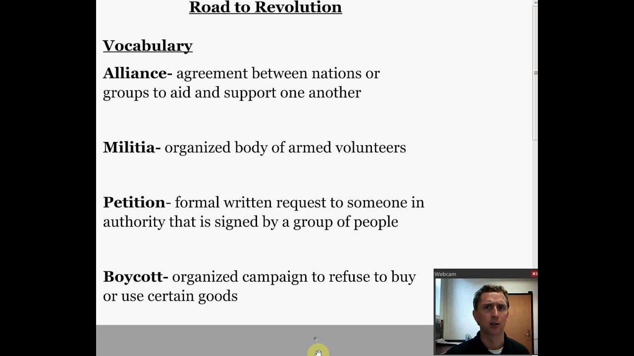 Road to Revolution Definitions - YouTube