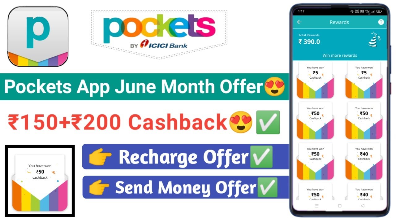 ICICI Pockets Recharge Offer | Pockets By ICICI Bank | Pockets Cashback ...