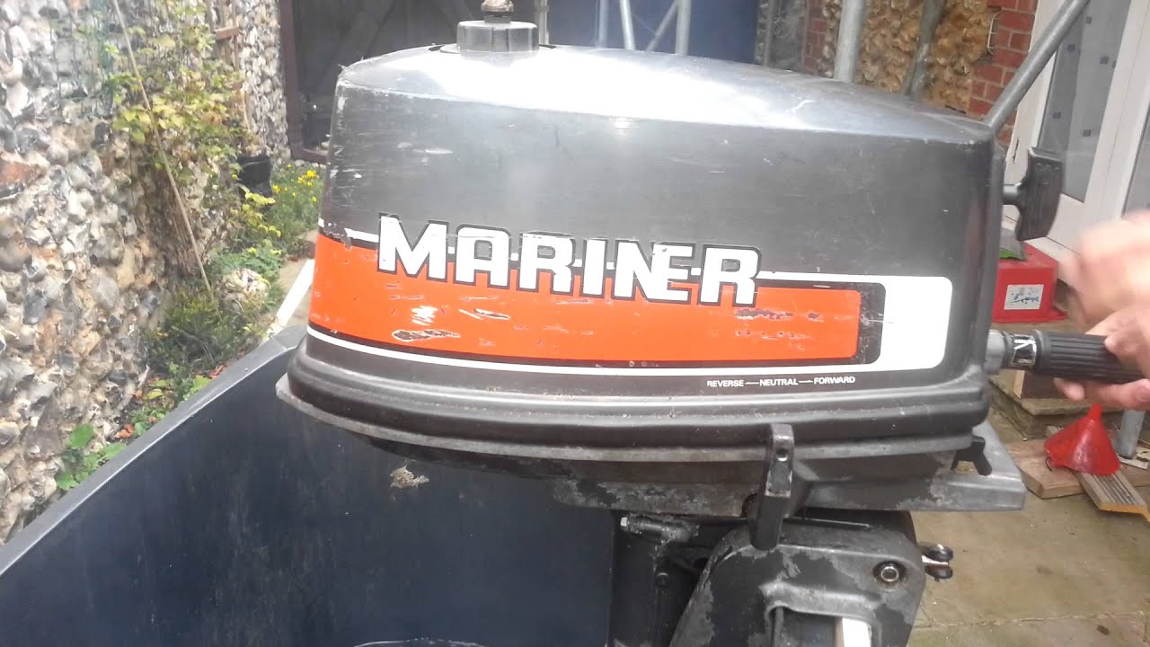 Mariner outboard engine - boat / dinghy motor - 4HP, 2 stroke - YouTube