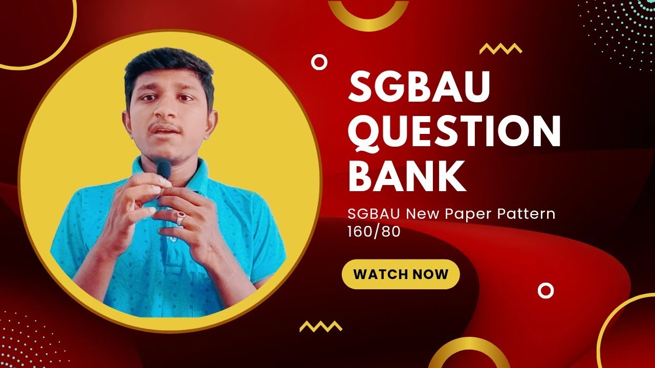 SGBAU New Paper Pattern | Question Bank | Amravati University new GR ...