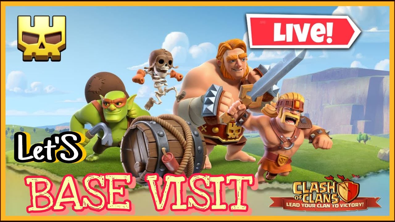 🔴 Live Coc Base Visit 😎 And Tips | Clash Of Clans - YouTube