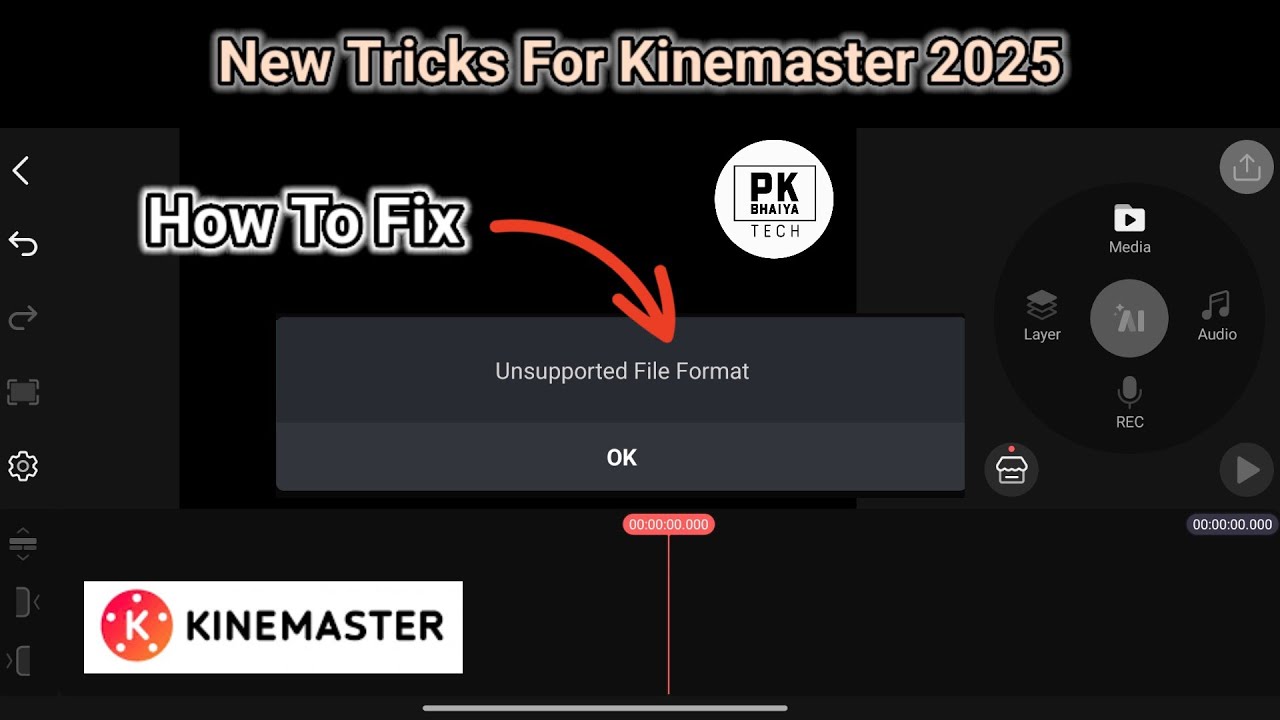 How To Fix Unsupported File Format in Kinemaster (New Trick 2025) | 100 ...