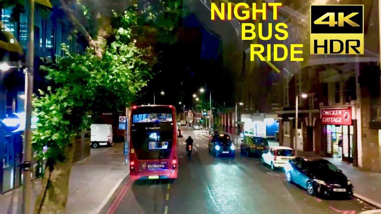 London Bus Rides 🇬🇧 Route D8 🚍 To Stratford | A Night Ride | - YouTube