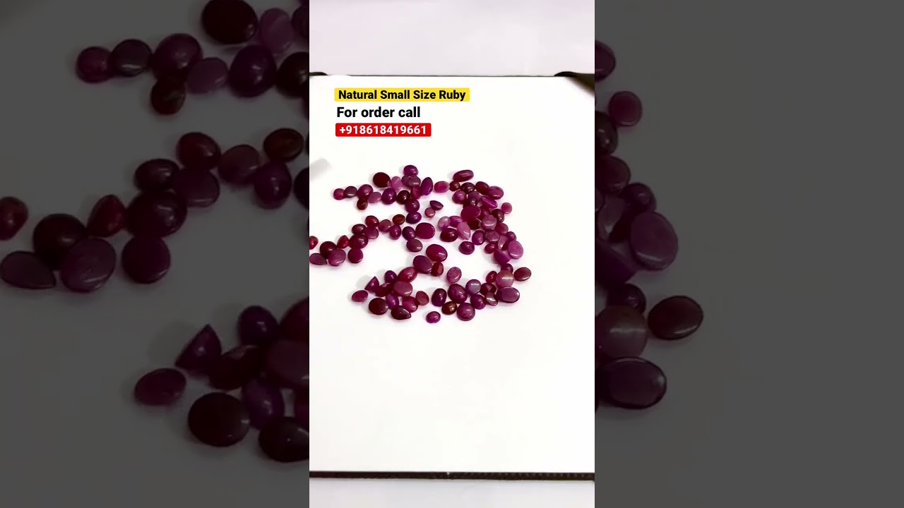 Original Ruby Manik stone in small size - YouTube