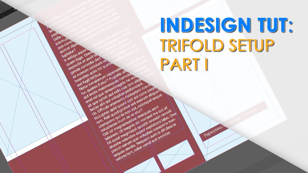 InDesign Tri-Fold Part I - YouTube