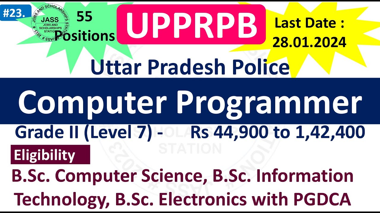 UP Police Programmer | UP Police Programmer Grade 2 Vacancy | UP Police ...