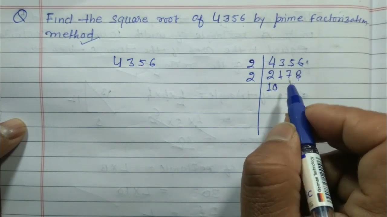 find-the-square-root-of-4356-by-prime-factorization-method-youtube