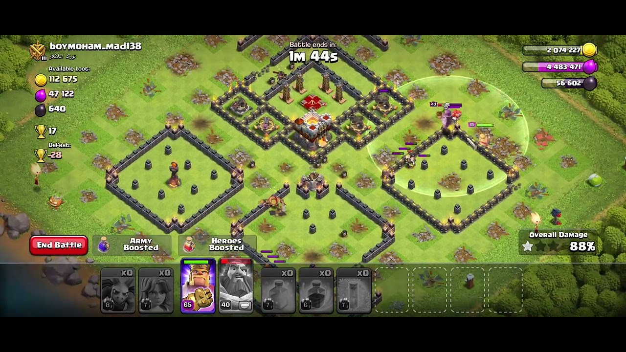 coc battle - YouTube