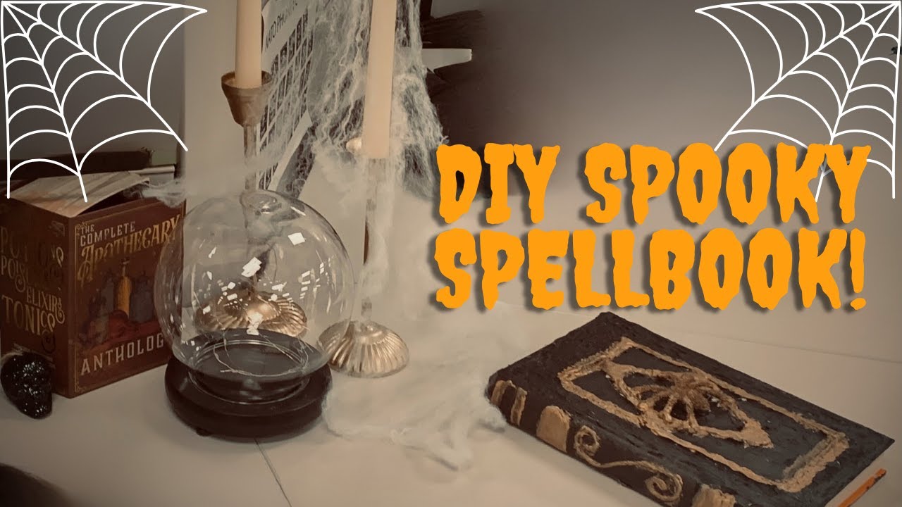 How to make a Spooky Spell book for your Halloween decor! - YouTube