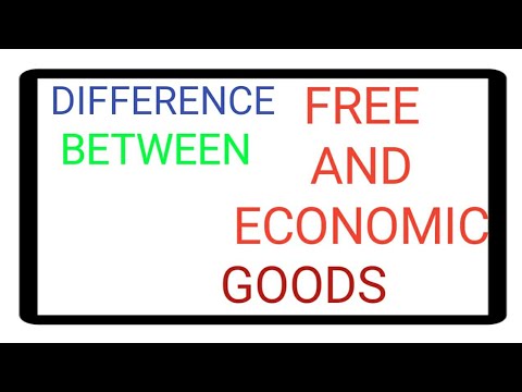 DIFFERENCE BETWEEN FREE AND ECONOMIC GOODS | INTERMEDIATE FIRST YEAR ...