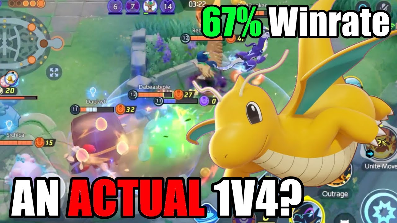 DRAGONITE OUTRAGE SOLOS? Pokémon Unite TOP 1K, best build. - YouTube
