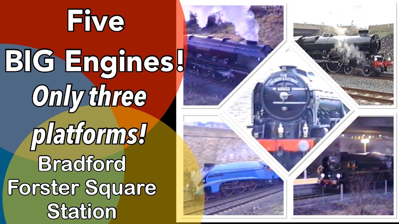 Five big engines visit a tiny station with only three platforms at ...