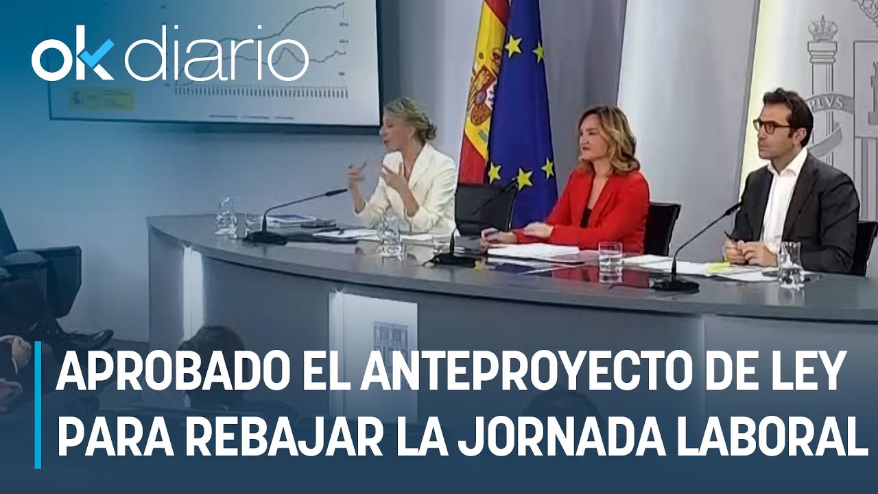 El Gobierno aprueba el anteproyecto de ley para rebajar la jornada a 37 ...