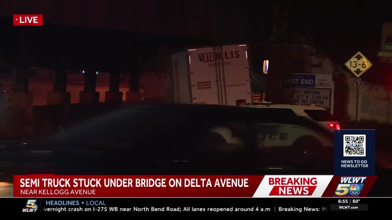 Delta Avenue blocked after semi gets stuck under bridge in the East End ...