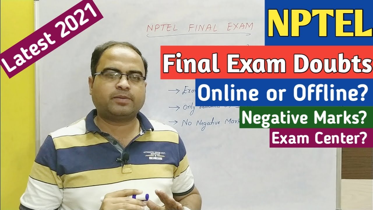 Nptel Final Exam Doubts Cleared Youtube
