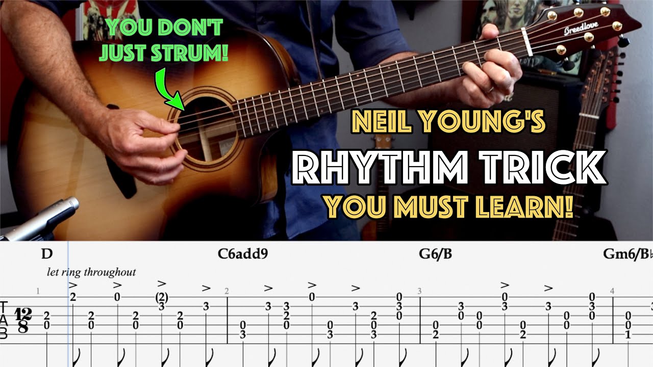 The Needle and the Damage Done by Neil young. Step by step tutorial ...