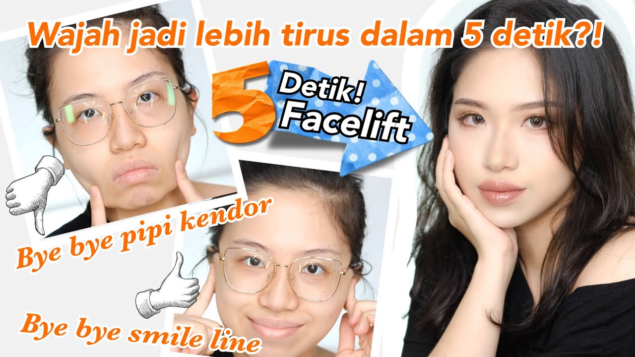 Cara memasang makeup facelift ke muka sendiri . SELF FACELIFT MAKEUP ...