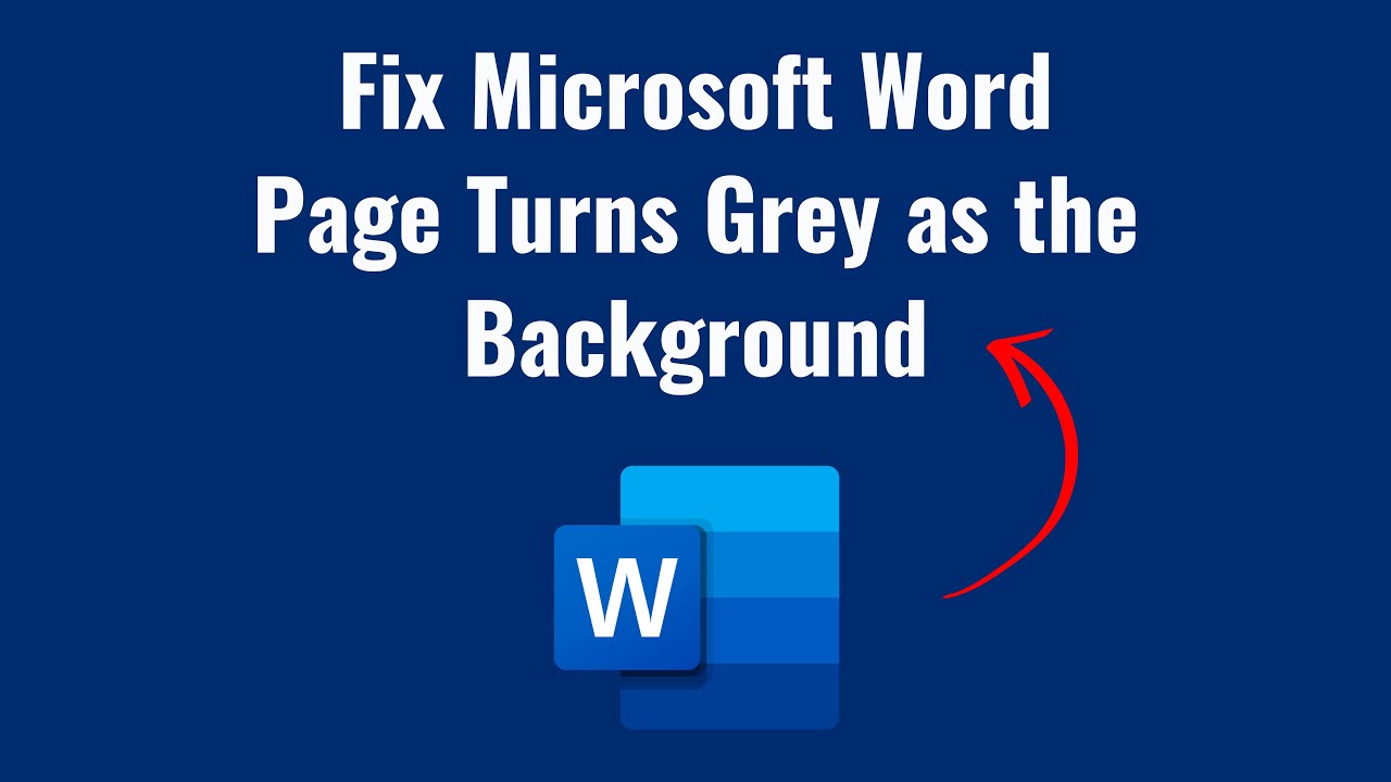 Fix Microsoft Word | Page Turns Grey as the Background - YouTube