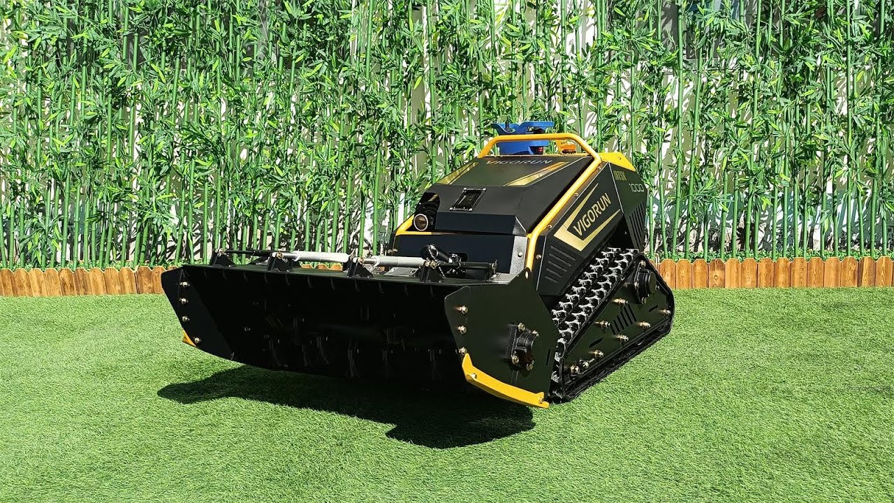 Golden Remote controlled Brush Cutter (MTSK1000 with flail mower) - YouTube