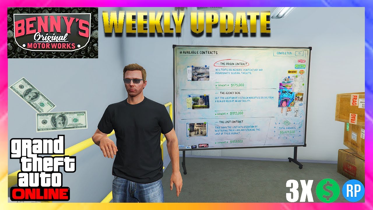 GTA WEEKLY UPDATE FOR SEPT 21 2X AUTOSHOP CONTRACTS - YouTube