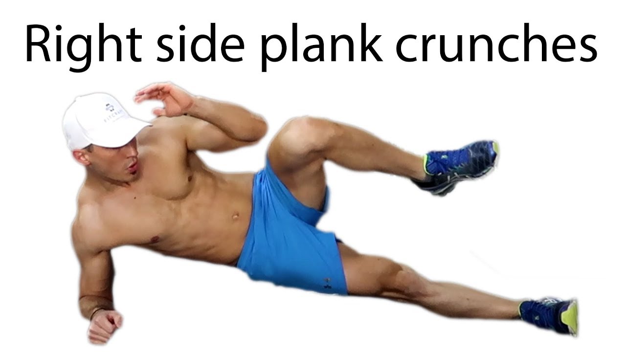Loose your weight - Right side plank crunches -Male - YouTube