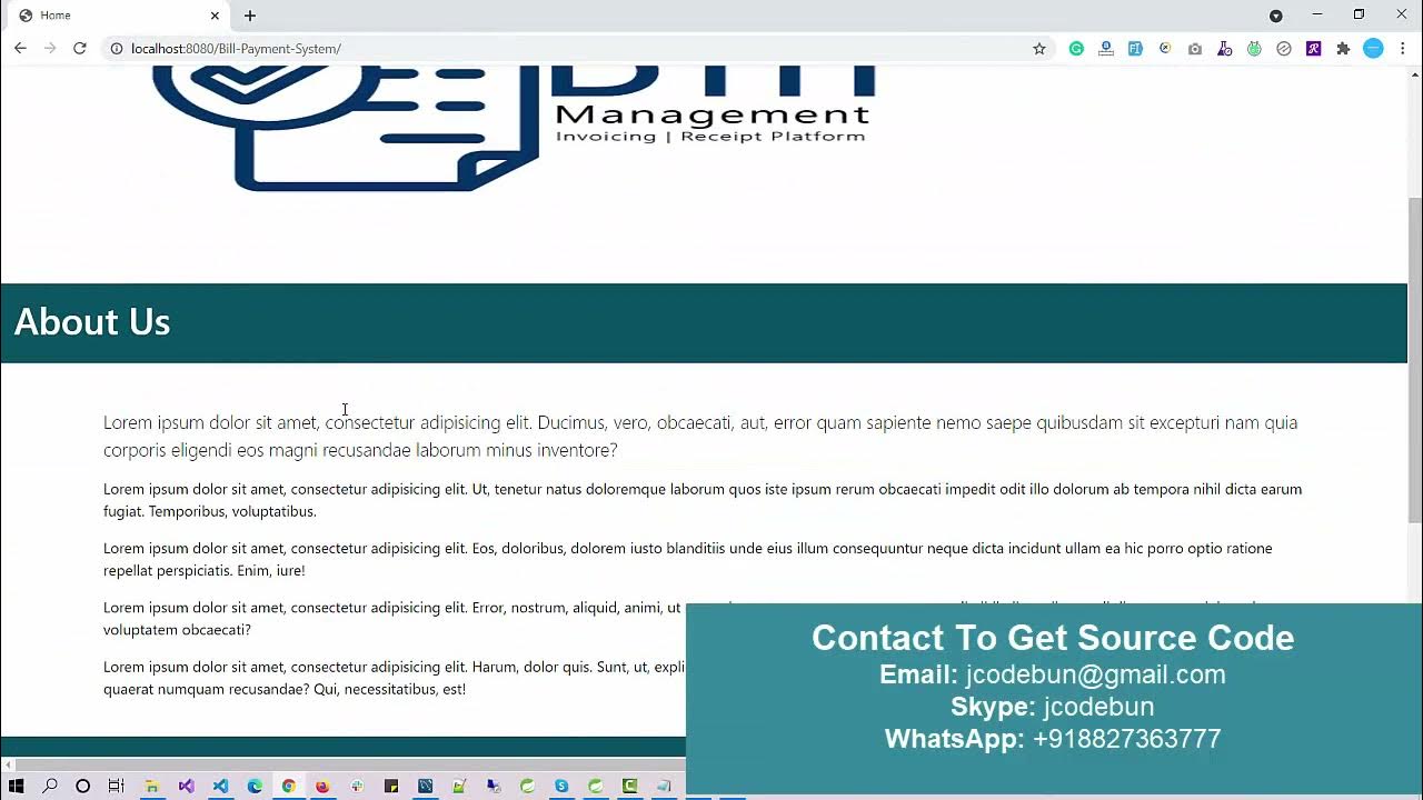 Online bill Management project in Spring boot with source code and ...