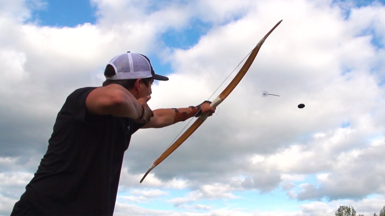 Instinctive Archery Trickshots with Mead Longbows Primitive Bamboo Bow ...