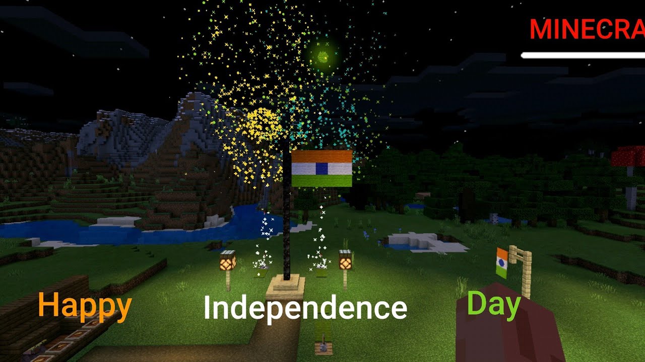 Celebrating independence day in minecraft - YouTube