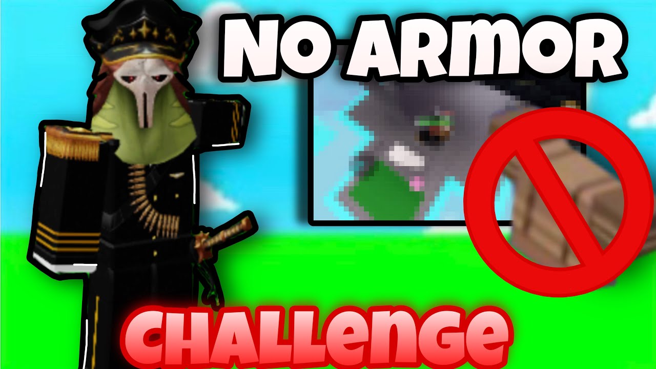 NO ARMOR CHALLENGE (Roblox Bedwars) - YouTube