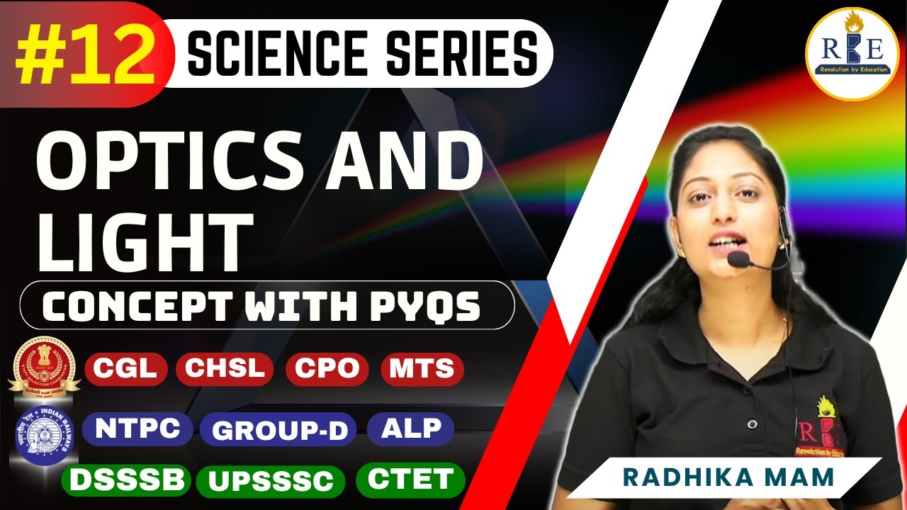 Optics and light | Science Series | Part-12 | Brief Concept with PYQs | SSC | RRB | Radhika Mam ...