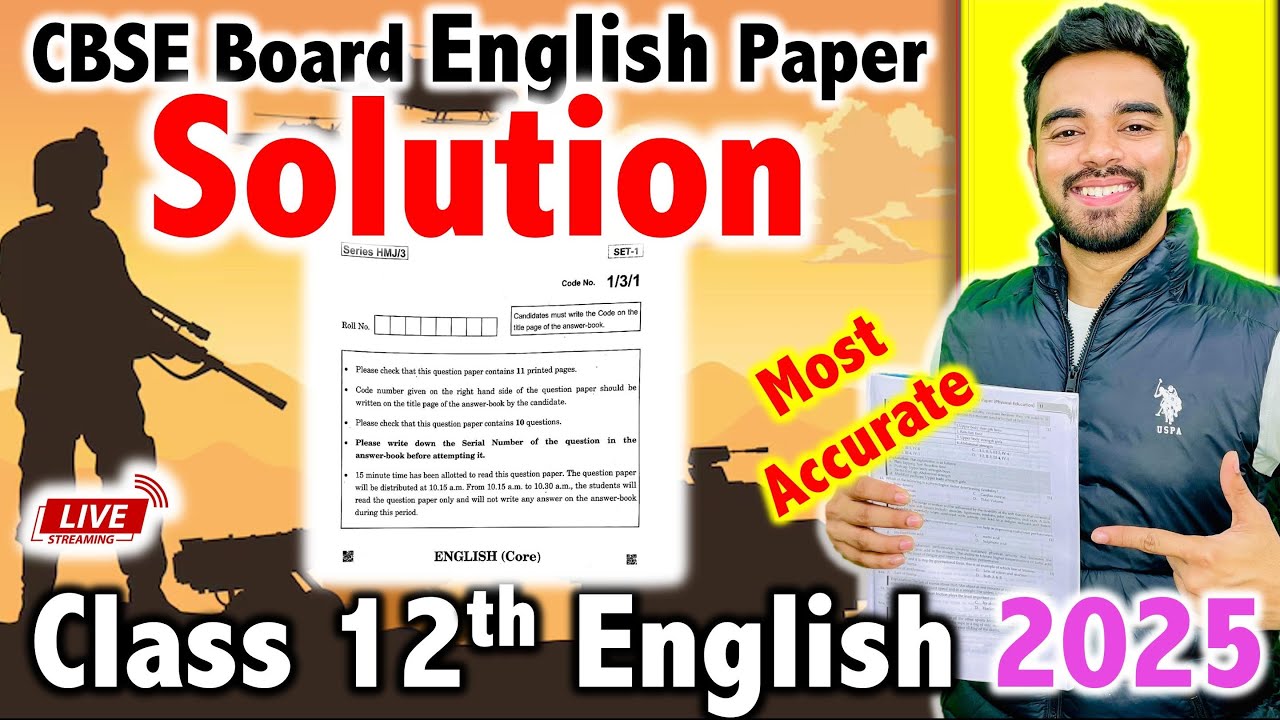 English 2025 Official Paper Solution - Answer Key 🔥 🚨 Most Accurate ...