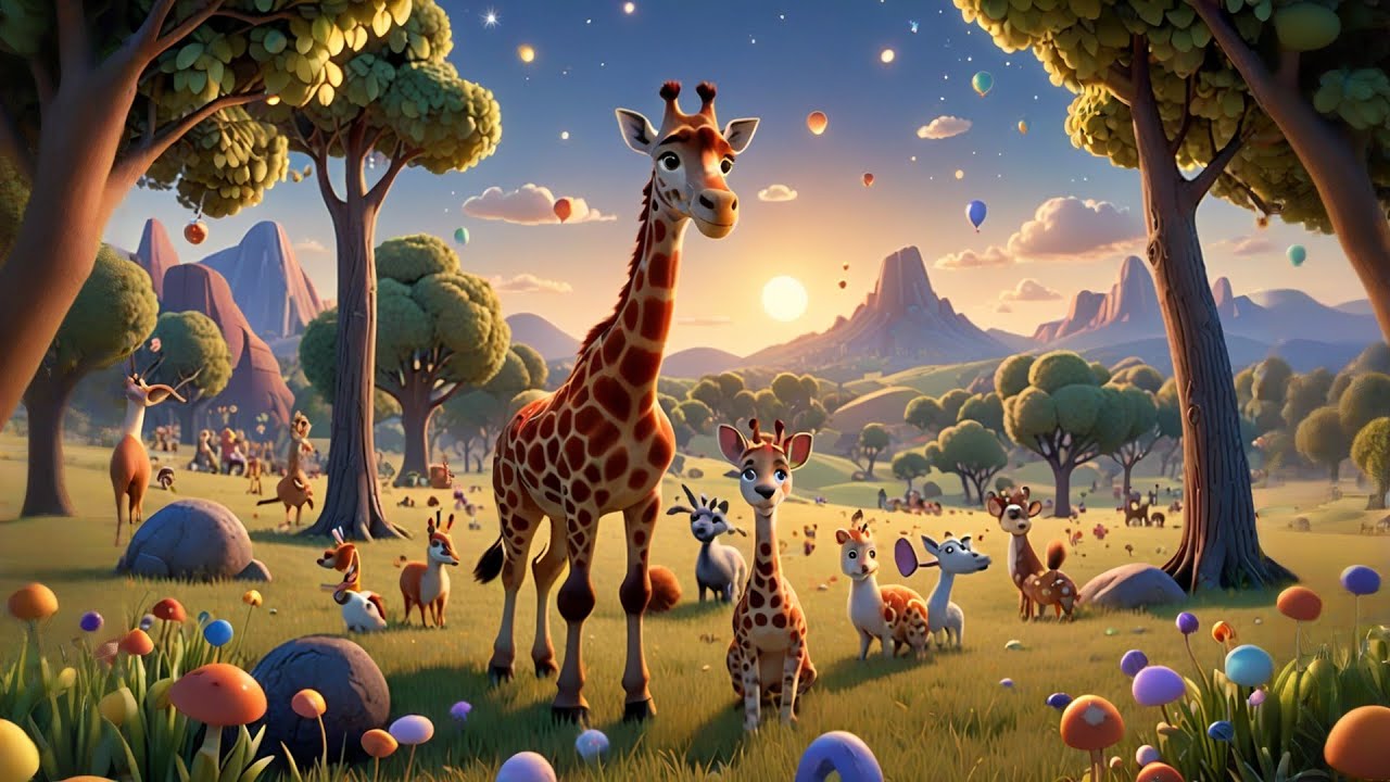 The Gentle Giraffe’s Tall Tale 🦒📚 | Fun Kids Song | Preschool Learning ...