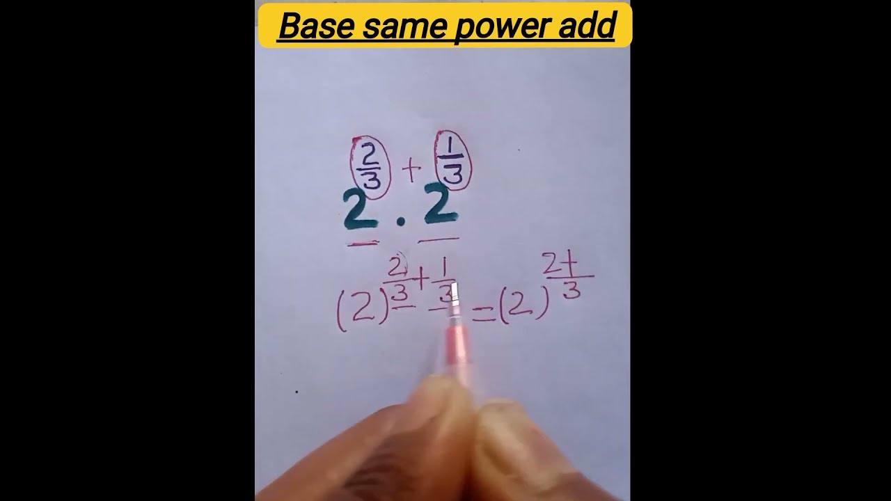How To Find 2 Ki Power 2 3 2 Ki Power 1 3 shortvedio maths exponents How To Find 2 Ki Power 2 3 2 Ki Power 1 3 shortvedio maths exponents