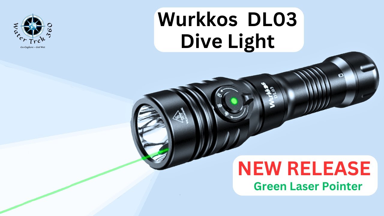 NEWLY RELEASED DIVE LIGHT - Wurkkos DL03 with Green Laser Pointer - YouTube