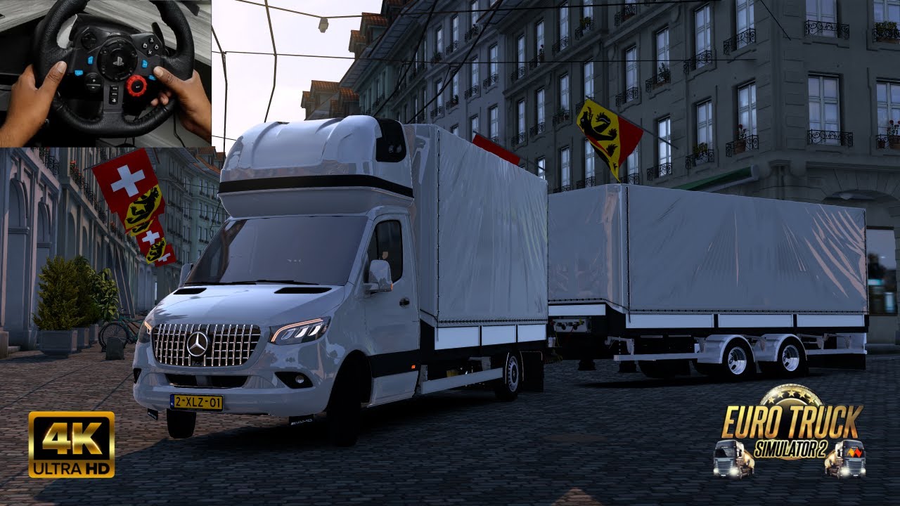 Mercedes Benz Sprinter Mega Mod - Euro Truck Simulator 2: Logitech G29 ...