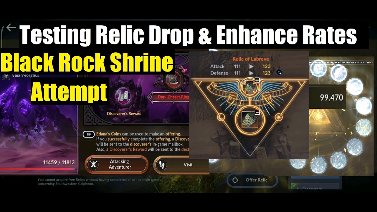 Black Desert Mobile Testing Relic Drop/Enhancement Rates & Black Rock ...