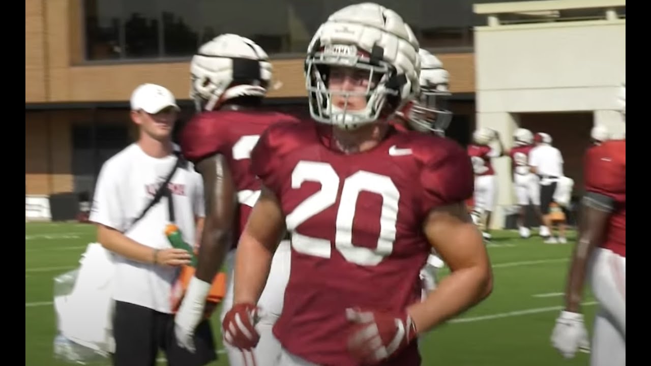 Watch Drew Sanders practice during Alabama Crimson Tide vs. Mercer Week ...