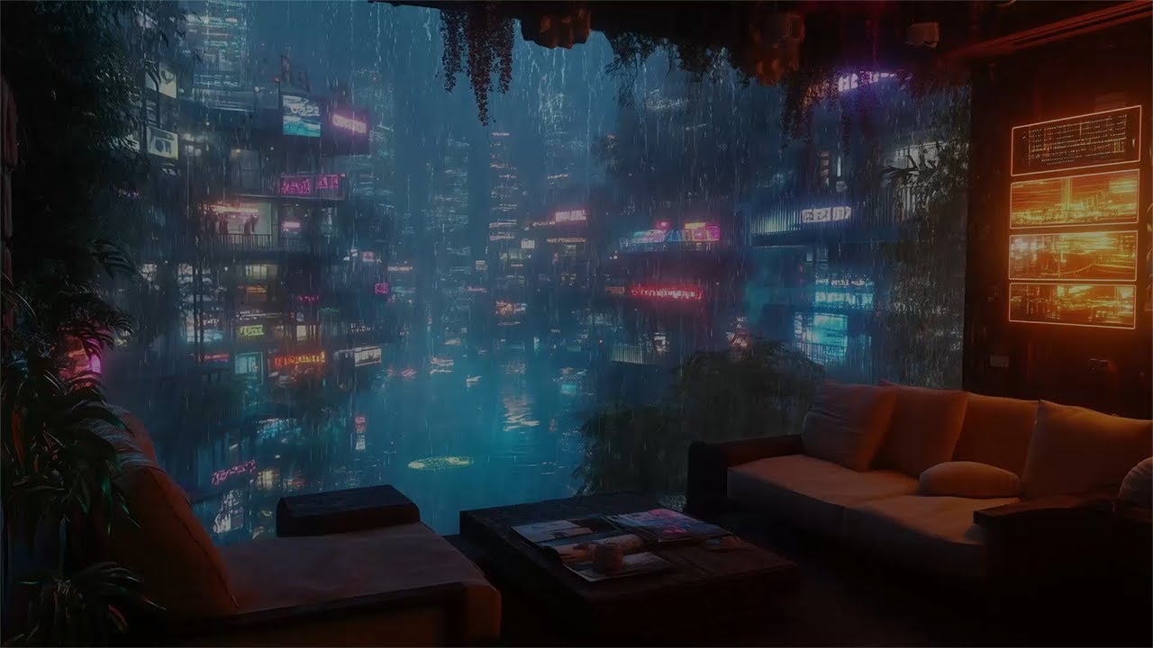 🎧 Peaceful Neomerald Terrace: Gentle Rain and Relaxing Soundscapes | 12 ...