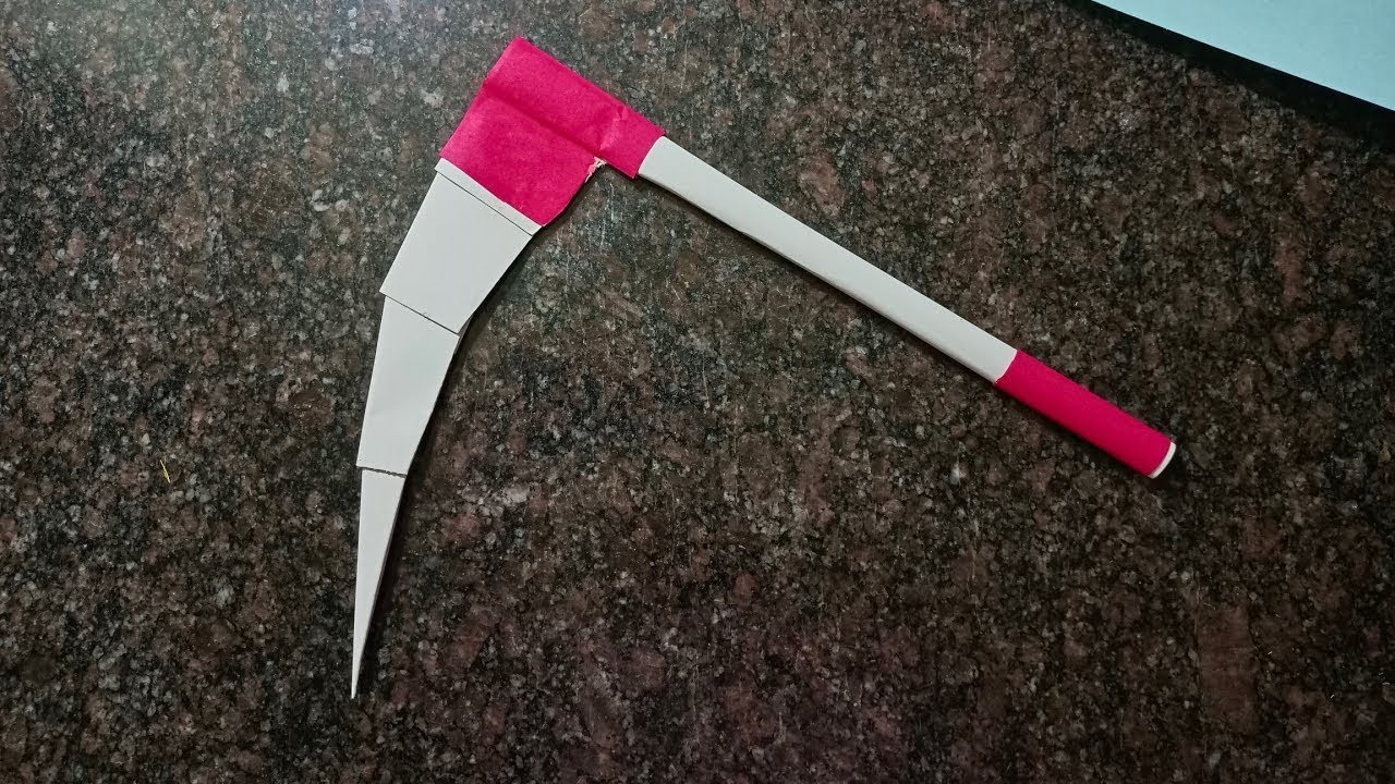 how to make scythe Weapon || Paper scythe Weapon - YouTube