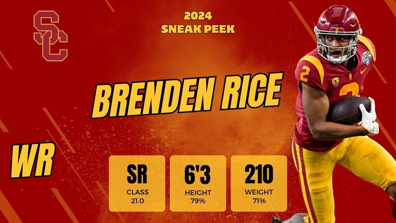 2024 Rookie Sneak Peek: Brenden Rice, WR USC - YouTube