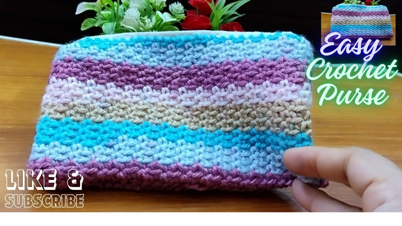 DiY Crochet Purse With Zipper With Easy Stitches/How to Make Easy ...