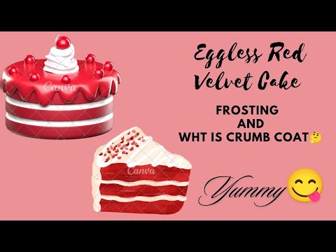 Red Velvet Cake Frosting and Crumb coat| what goes into the Cake? 🤔 ...