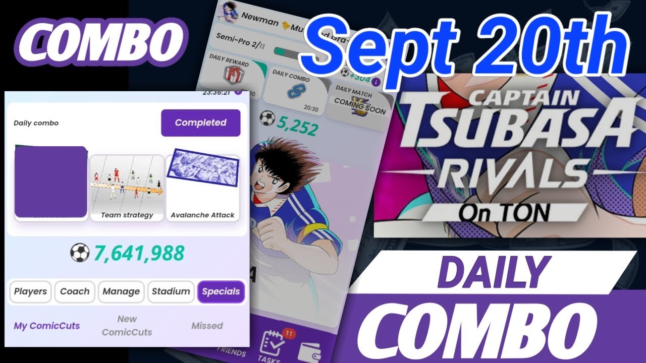 ⚽ Captain Tsubasa Airdrop: Daily Combo Cards Unveiled! Maximize Your ...