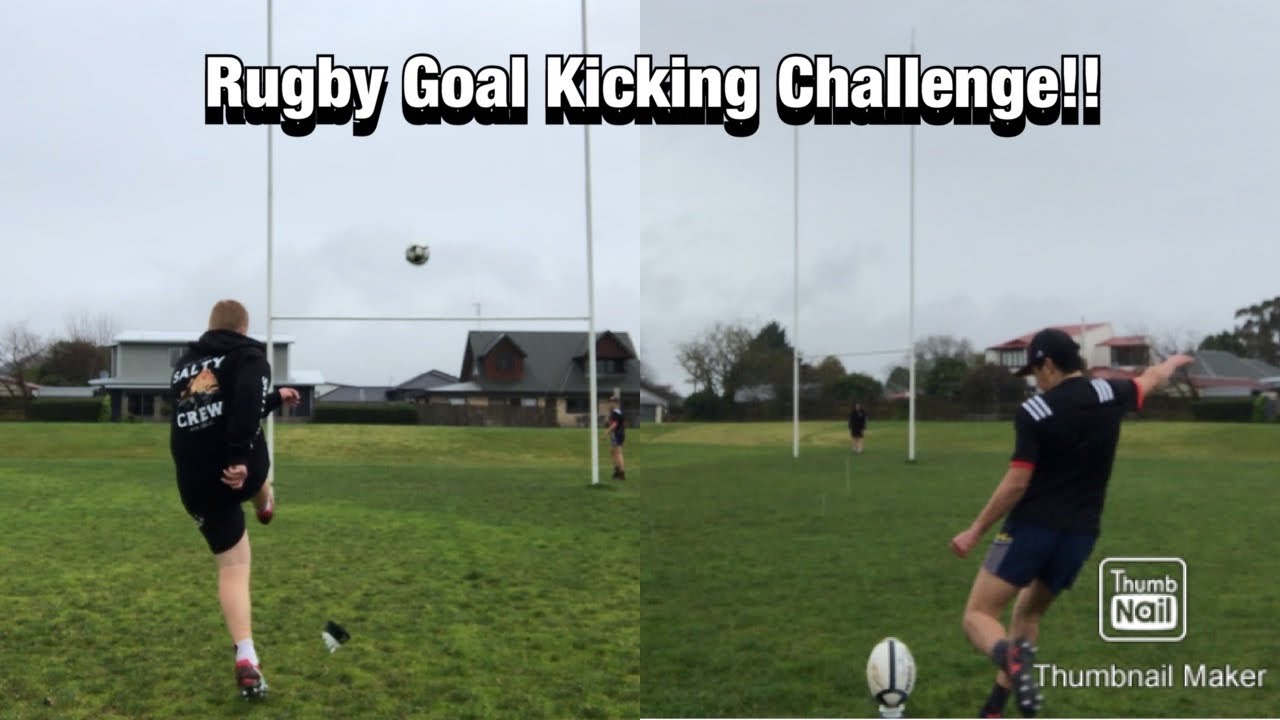 RUGBY GOAL KICKING CHALLENGE - YouTube