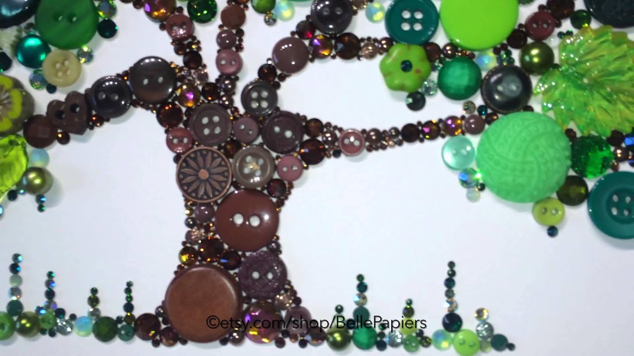 Button Art Oak Tree of Life - YouTube