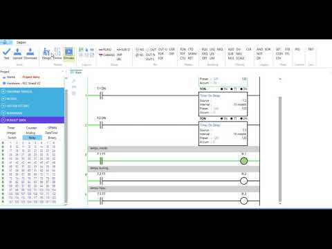 ladder PLC traffic light software OUTSEAL STUDIO - YouTube