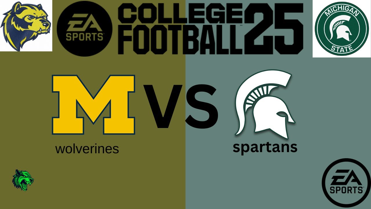 college football 25 Michigan wolverines vs Michigan state - YouTube