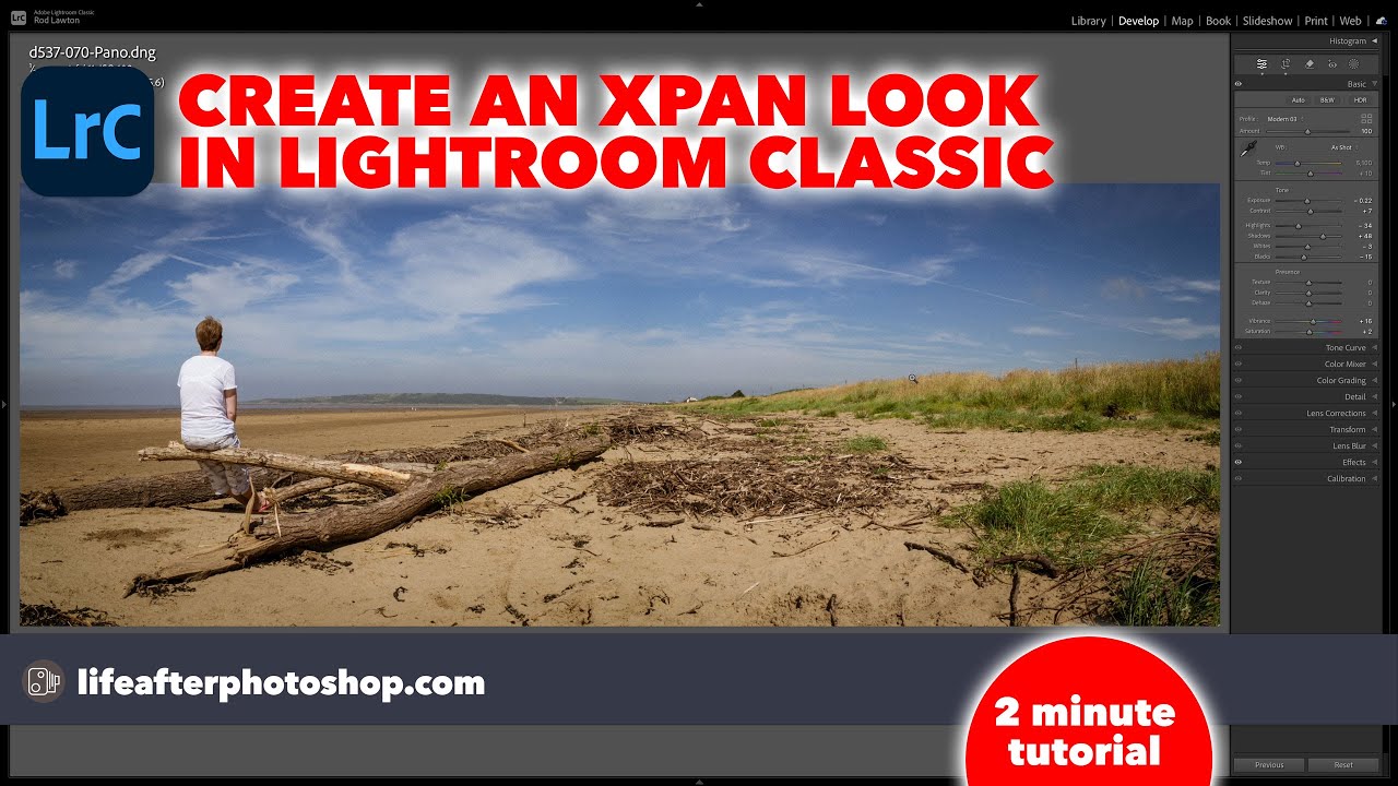 Create an XPan look in Lightroom Classic - YouTube